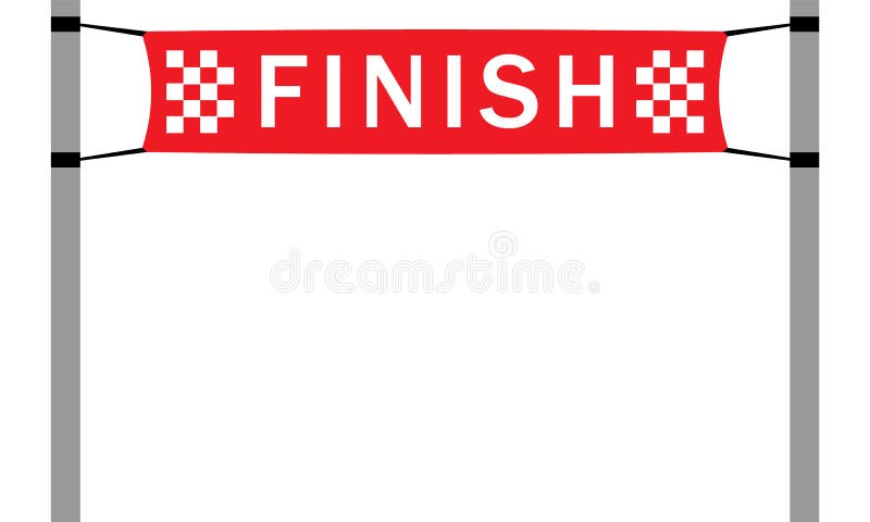Red Ribbon in Finishing Line Stock Vector - Illustration of line ...