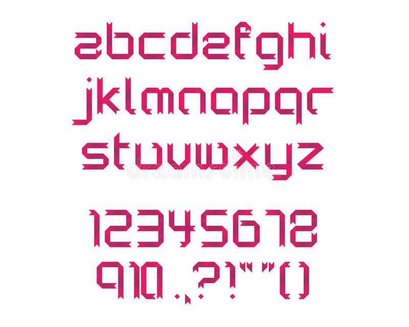 Red Ribbon Font Numbers Set Stock Illustrations – 62 Red Ribbon Font ...