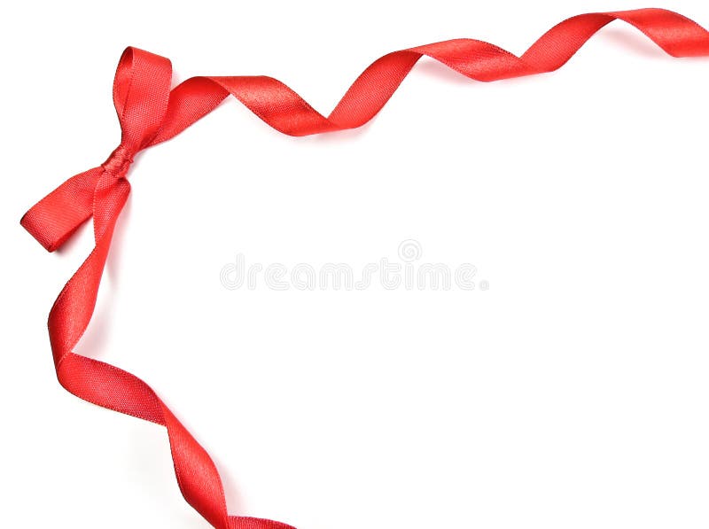 Red Ribbon Frame with Bow stock photo. Image of isolated - 17483732