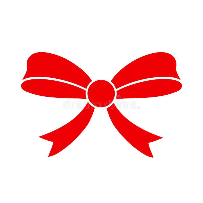 Red Ribbon. Gift Decoration Icon - Vector Stock Vector - Illustration ...