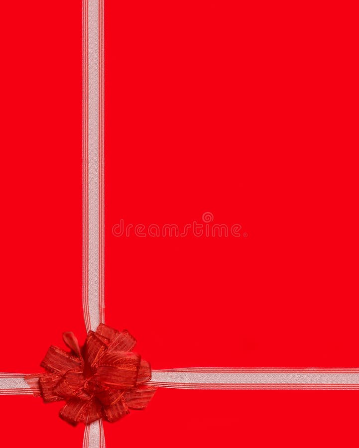 Red ribbon gift wrap stock illustration. Illustration of season - 7595216