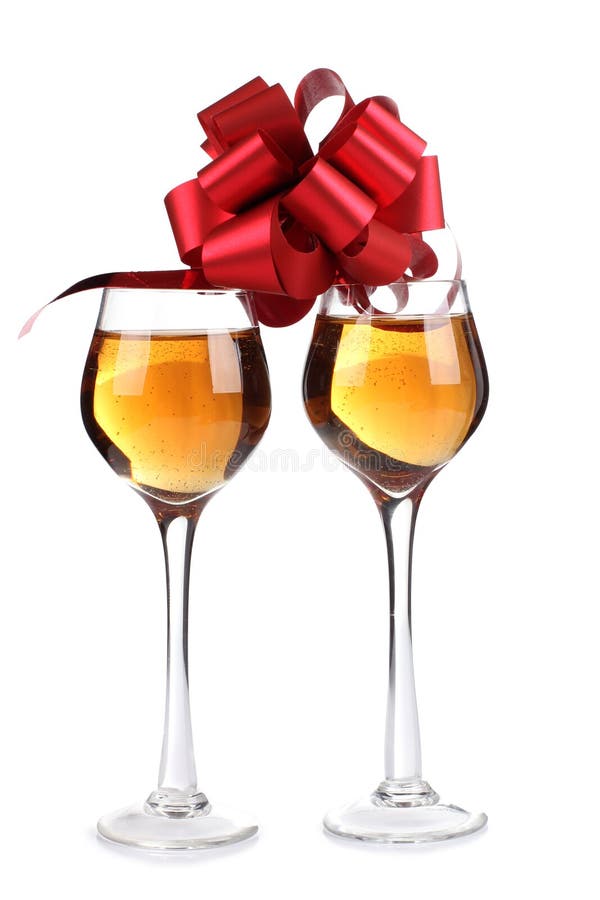 Red ribbon glasses stock image. Image of liquid, wine - 21104681