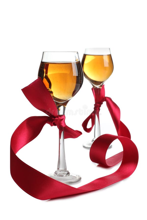 Red ribbon glasses stock image. Image of liquid, wine - 21104681