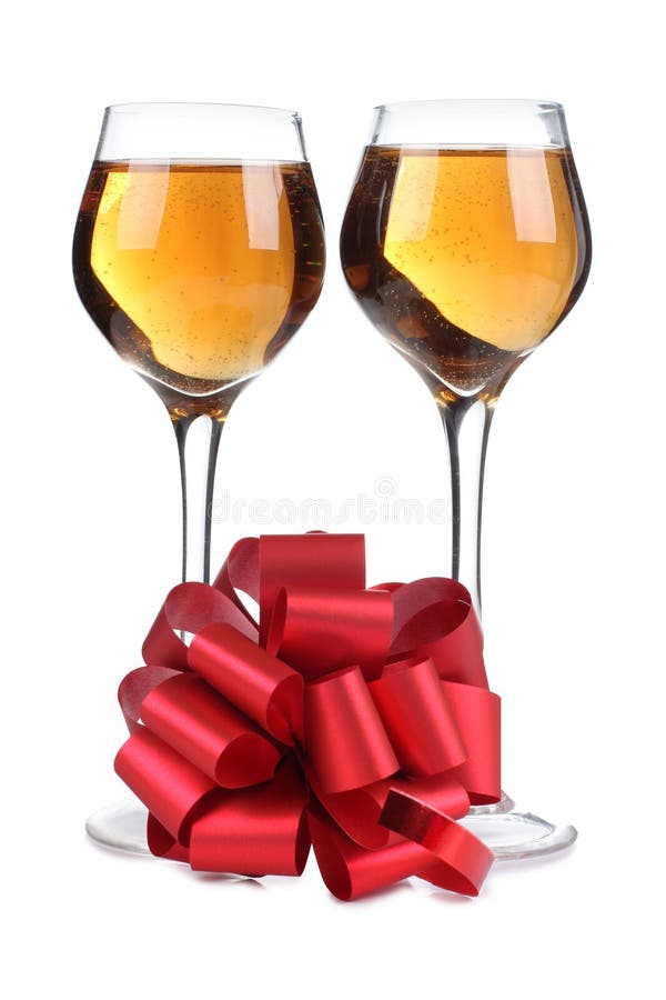 Red ribbon glasses stock image. Image of liquid, wine - 21104681