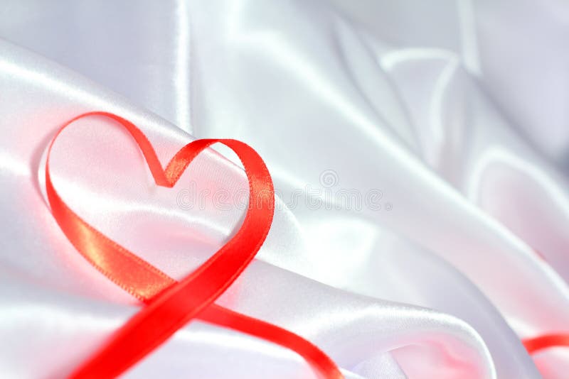 Red ribbon heart stock image. Image of material, abstract - 83820345