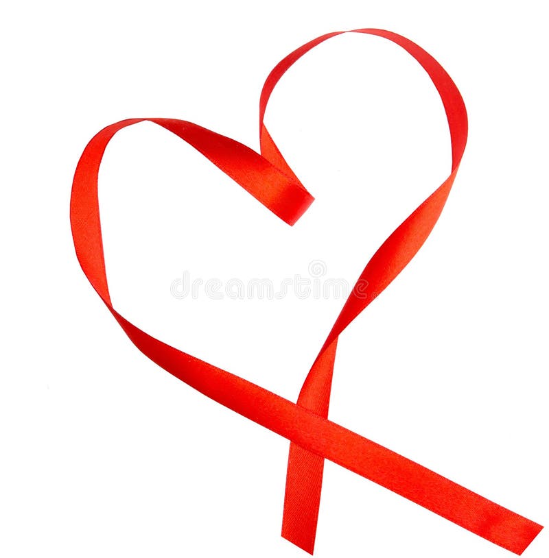 Red Ribbon in Heart Shape,valentines Concept Stock Photo - Image of ...