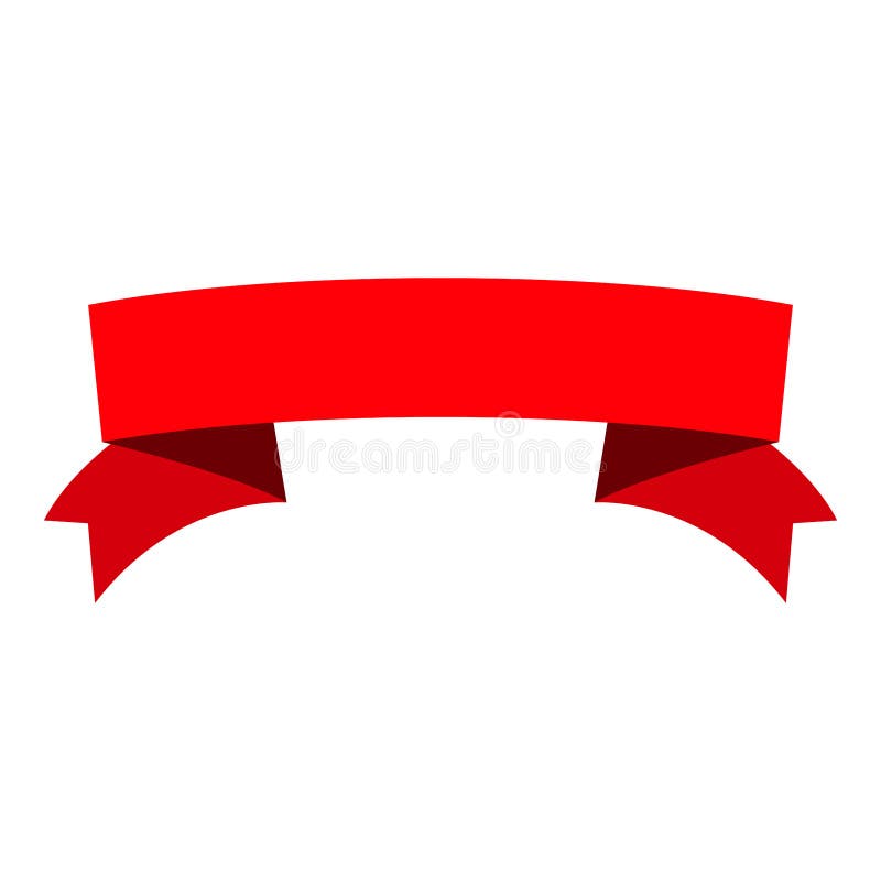 Cartoon red ribbon stock illustration. Illustration of ribbon - 257952984