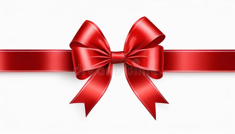 Red Ribbon on Isolated White Bacground Stock Illustration ...