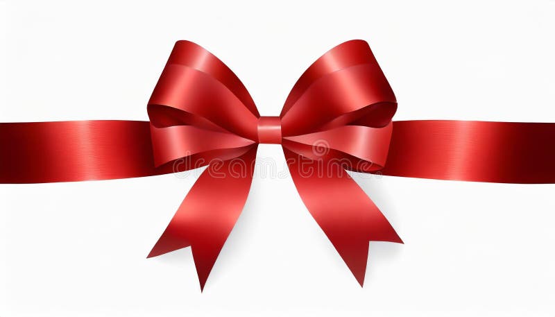 Red Ribbon on Isolated White Bacground Stock Illustration ...