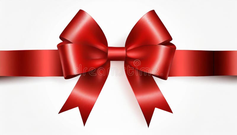 Red Ribbon on Isolated White Bacground Stock Illustration ...