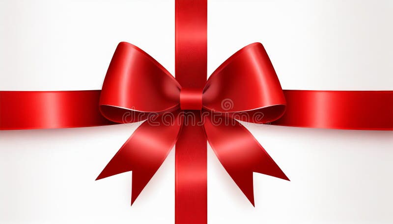 Red Ribbon on Isolated White Bacground Stock Illustration ...