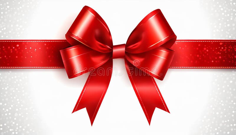 Red Ribbon on Isolated White Bacground Stock Illustration ...