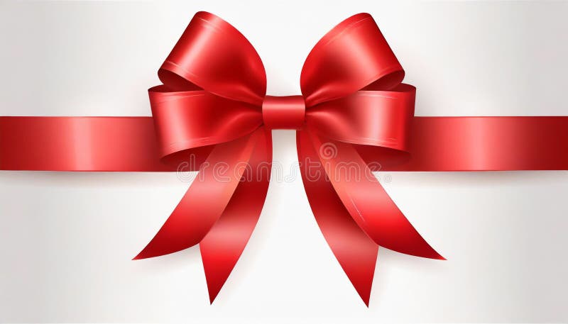 Red Ribbon on Isolated White Bacground Stock Illustration ...