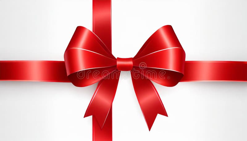 Red Ribbon on Isolated White Bacground Stock Illustration ...