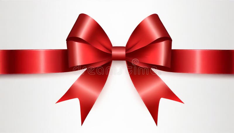 Red Ribbon on Isolated White Bacground Stock Illustration ...