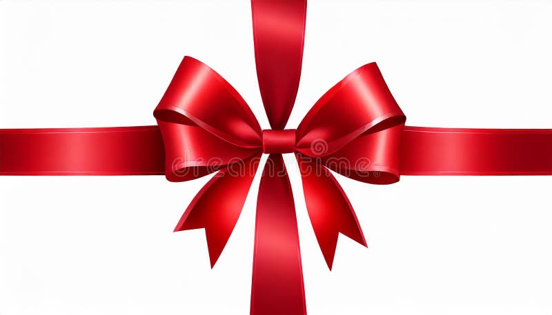 Red Ribbon on Isolated White Bacground Stock Illustration ...