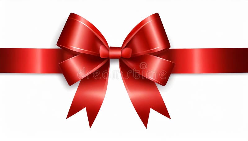 Red Ribbon on Isolated White Bacground Stock Illustration ...