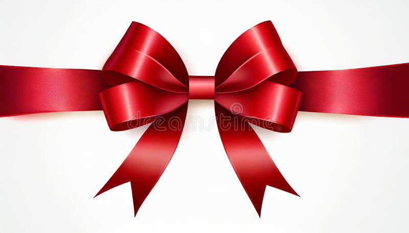 Red Ribbon on Isolated White Bacground Stock Illustration ...