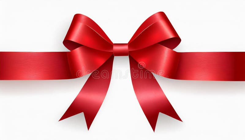 Red Ribbon on Isolated White Bacground Stock Illustration ...