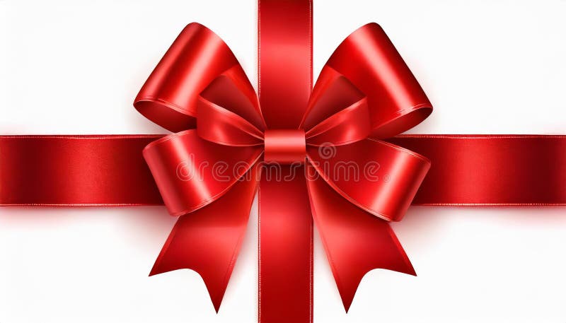 Red Ribbon on Isolated White Bacground Stock Illustration ...