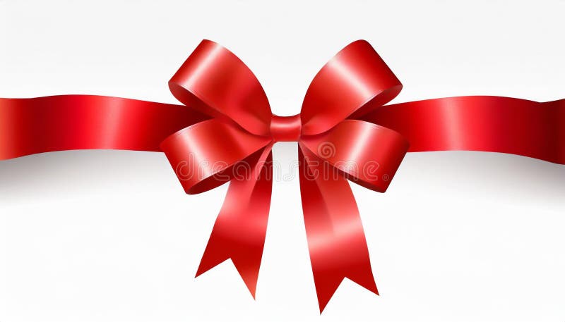 Red Ribbon on Isolated White Bacground Stock Illustration ...