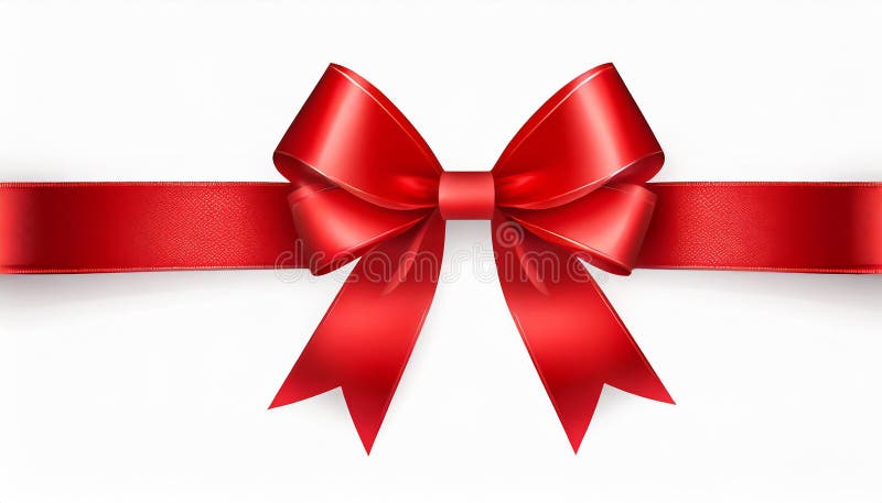 Red Ribbon on Isolated White Bacground Stock Illustration ...