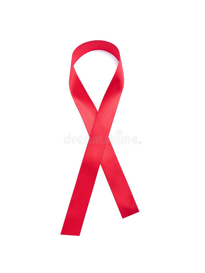 Red Ribbon Isolated on White Background. Stock Photo - Image of design ...