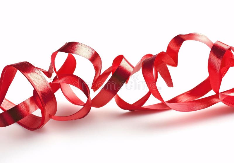 Red Ribbon Isolated on White Red Ribbon Isolated on White Background ...