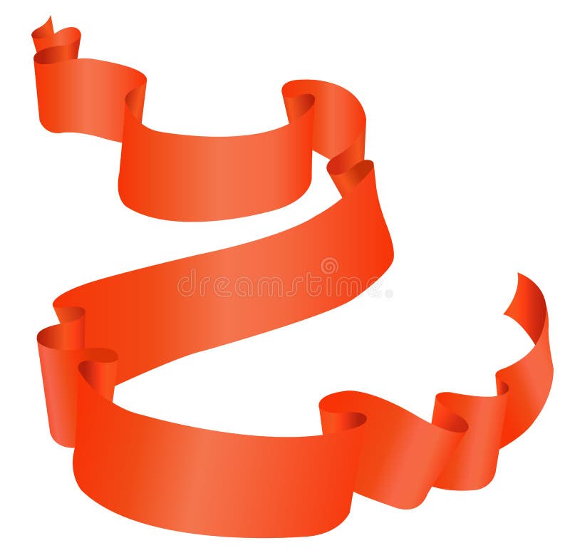 Red ribbon stock vector. Illustration of silky, winding - 37679307