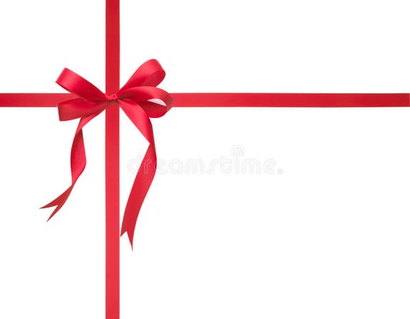Red Ribbon Multiple loops stock image. Image of present - 2279369