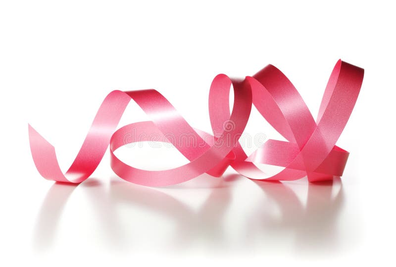 Red Ribbon Over White stock photo. Image of curled, party - 78689604