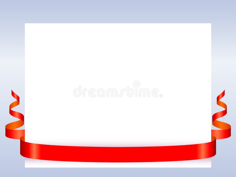 Ribbon with paper stock vector. Illustration of mail - 29729927