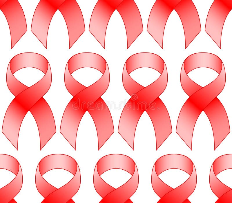 Red ribbon pattern stock vector. Illustration of help - 111420026