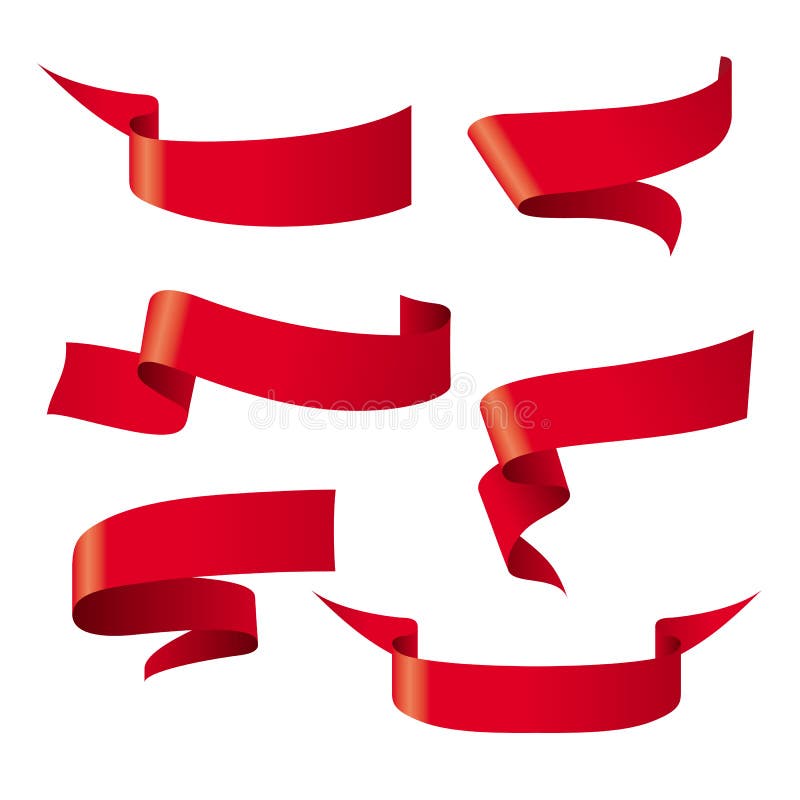 Red ribbon patterns stock illustration. Illustration of icon - 30436822