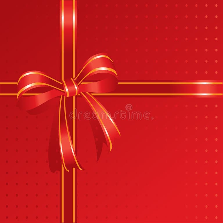Present Golden Ribbon Red Box Stock Illustrations – 24,931 Present ...
