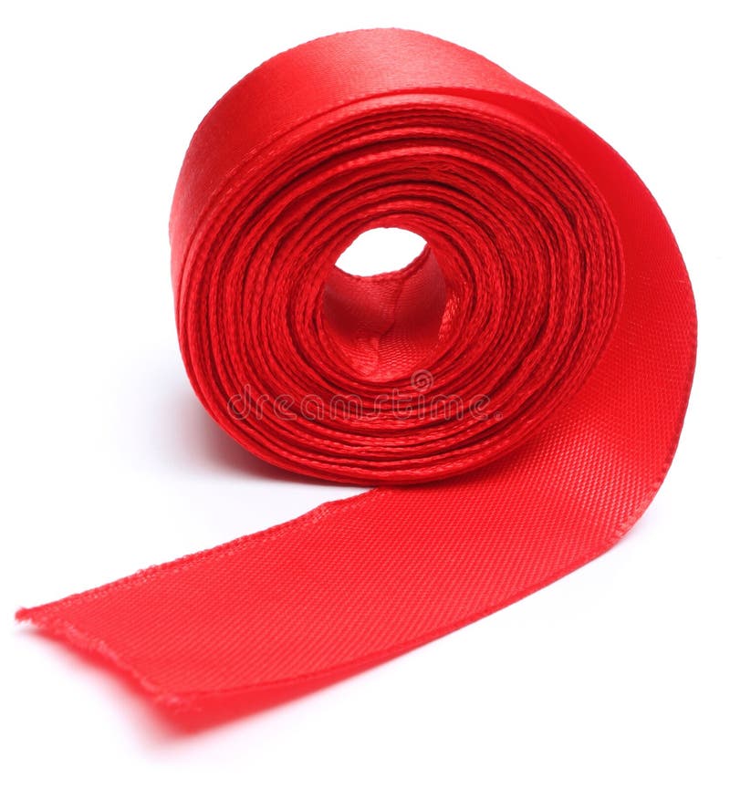 Red ribbon stock photo. Image of present, embroidery - 36641656