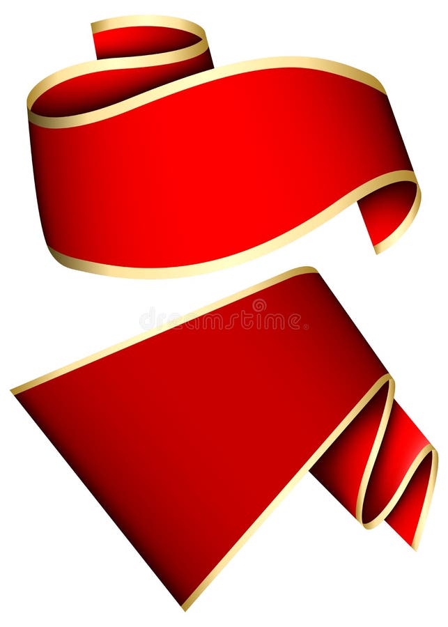 Red ribbon set stock vector. Illustration of banner, design - 67902901