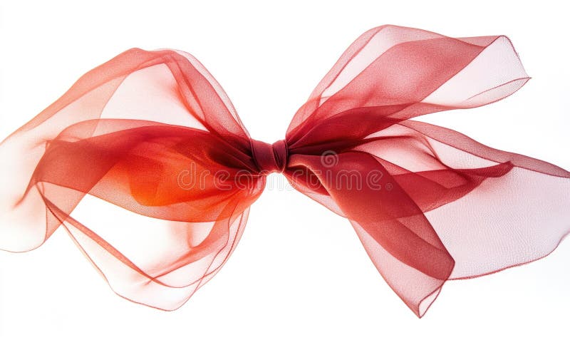 A Red Ribbon is Shown with a White Background Stock Photo - Image of ...