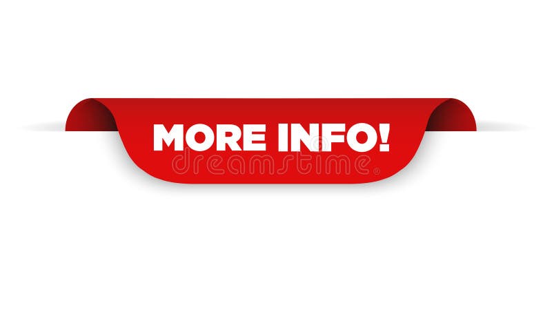 Red Ribbon with Text More Info. Vector Illustration Stock Vector ...