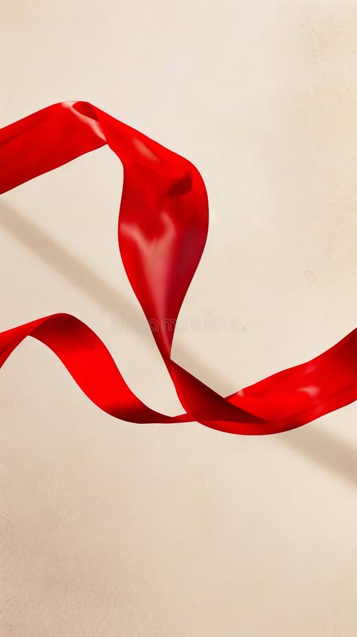 A red ribbon is wavy stock image. Image of curtain, cloth - 326836701