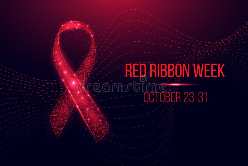 Red ribbon week concept. stock vector. Illustration of disease - 227747569
