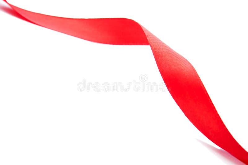 Red Ribbon on White Background Stock Image - Image of year, brand: 21927937