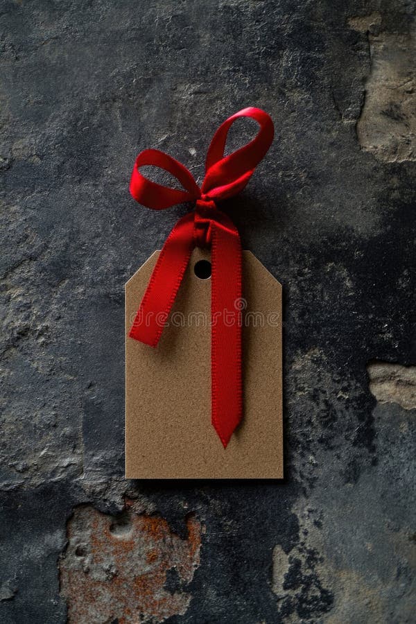 A Red Ribbon Wrapped Around a Gift Tag, Perfect for Special Occasions ...