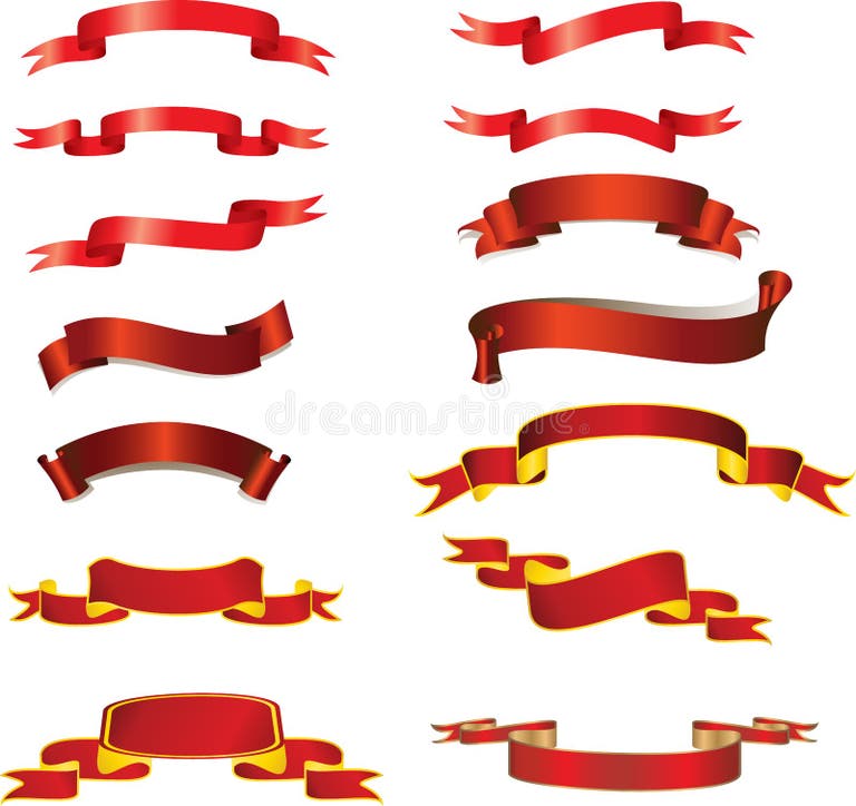 Red Ribbons Vectors & Graphics - Dreamstime