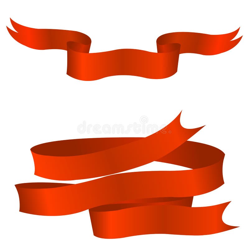 Red ribbons stock vector. Illustration of object, background - 38407974