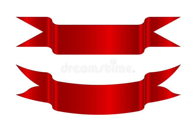 Red ribbons arrows stock vector. Illustration of graphic - 92974760
