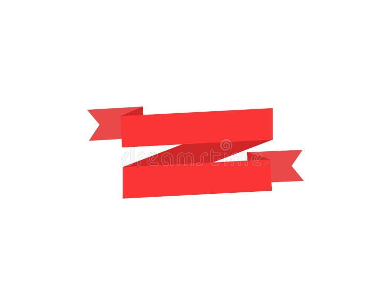 Red Ribbons. Promotion Flags Collection Stock Vector - Illustration of ...
