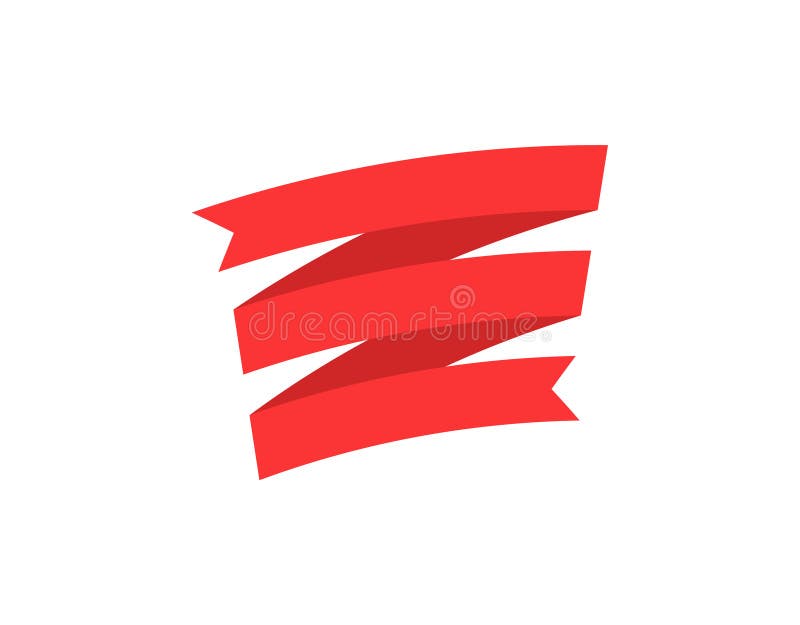Red Ribbons. Promotion Flags Collection Stock Vector - Illustration of ...