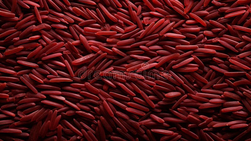 Red Rice Background Image with Many Rice Pieces in Same Color. Neural ...
