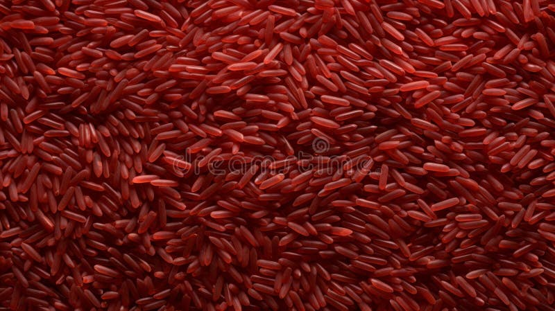 Red Rice Background Image with Many Rice Pieces in Same Color. Neural ...